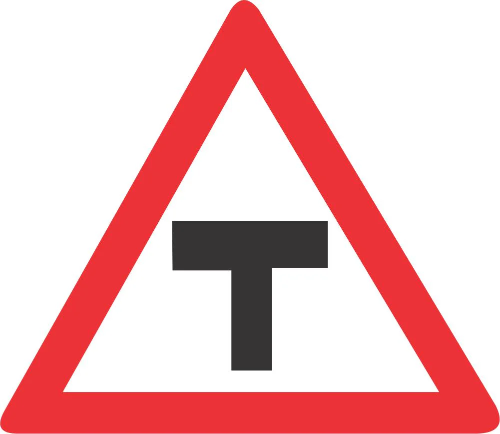 T-Junction road sign (W104) - Alchemy Trading Group