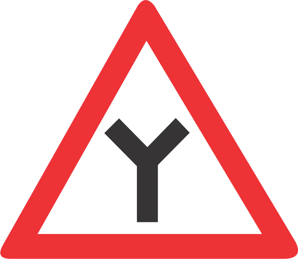Y Junction road sign (W115) - Alchemy Trading Group